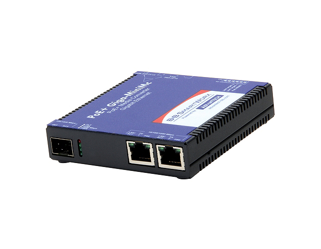 IMC-380-SFP-PS - PoE Giga-MiniMc/LFPT, 2TX/SFP - 1000TX/LX Multi-mode - iComTech