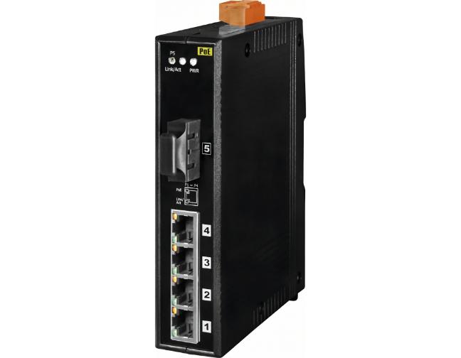 ICP DAS NS-205PFC-24V - Multi-mode, SC Connector, 4-port 10/100 Mbps. - 10/100 Media Converter ...