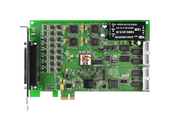 ICP DAS PEX-DA16 - PCI Express, 16 Channel Analog Outputs - PCIe - iComTech