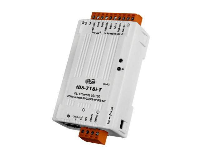 tDS-718i-T - Tiny (1x Isolated RS-232/422/485) Serial-to-Ethernet ...