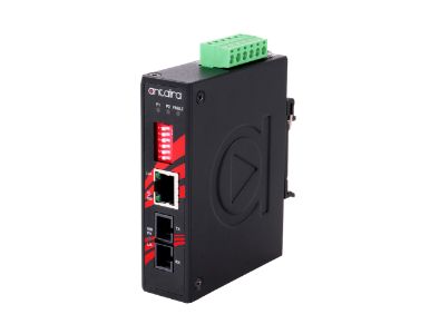 IMC-C100-M - Compact 10/100TX To 100FX Industrial Media Converter, Multi-Mode 2KM, SC Connector ...